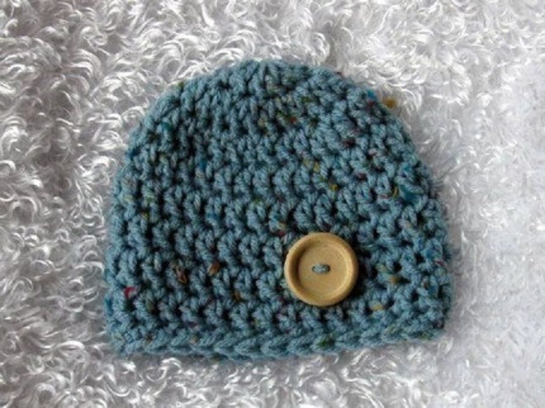 INSTANT DOWNLOAD PATTERN Blue Button Hat Photo Prop (permission to Sell ...