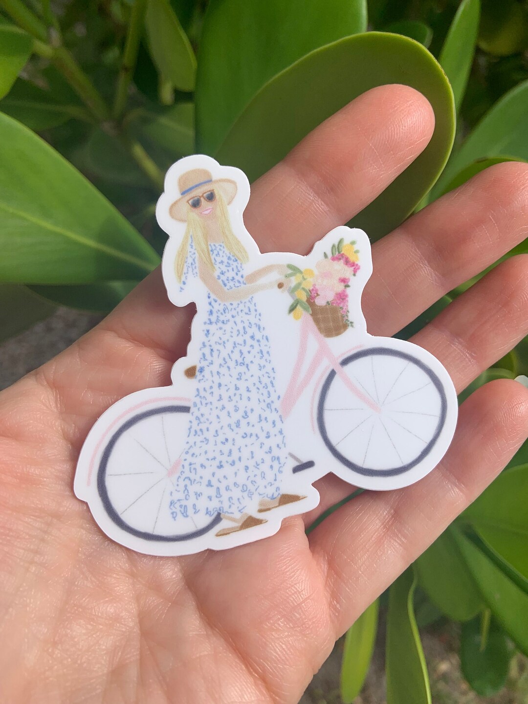 Cute Sticker - Girly Bike Ride - Preppy & Happy - Etsy