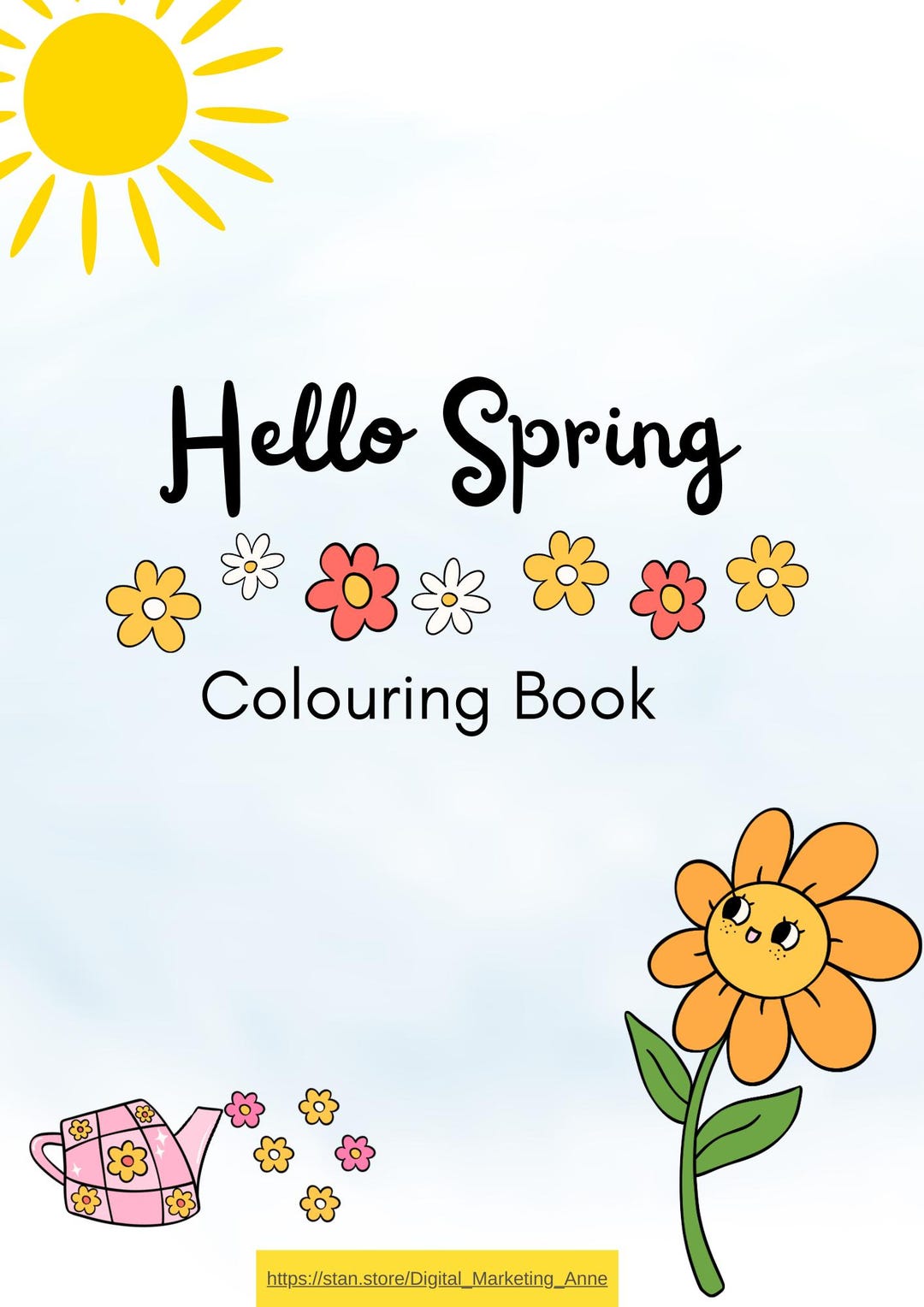 Printable Spring & Easter Colouring Book Pages for Kids – 10 Cute Fun ...