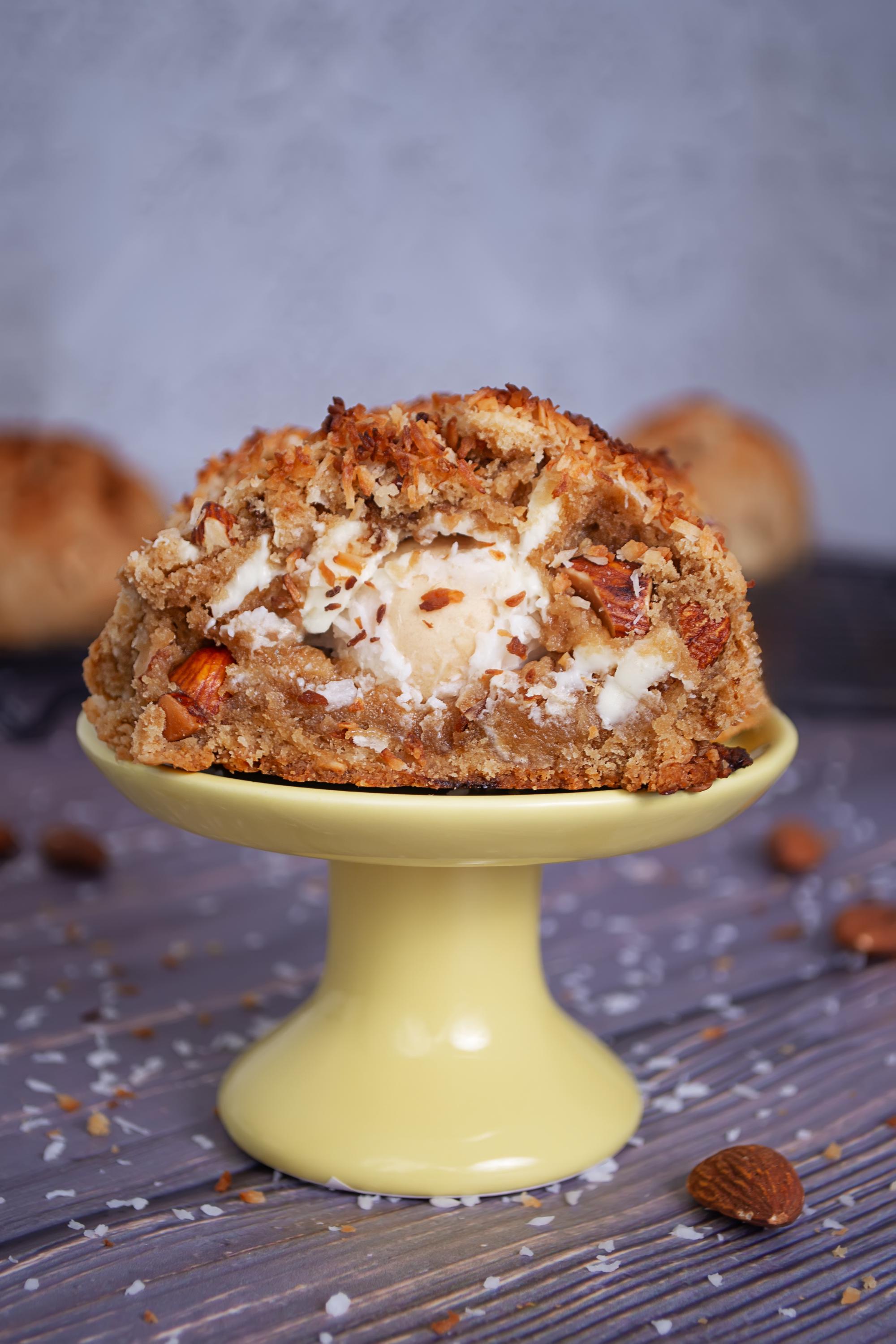 Raffaello Stuffed Coconut Cookies | Gourmet NY Style Cookies | Coconut ...