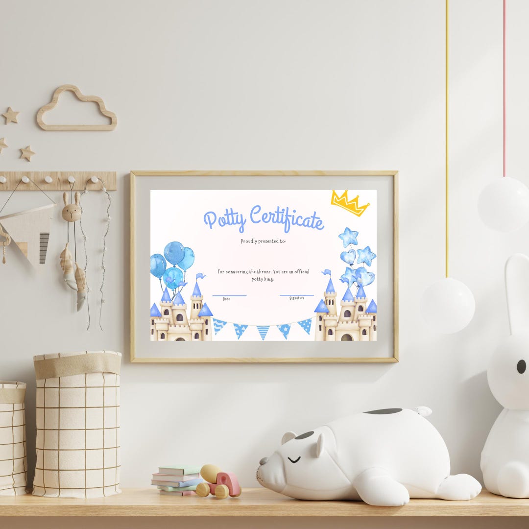 Potty Training Certificate for Kids – Printable Potty Award | Toddler ...