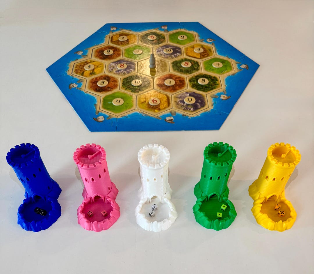 Compact Dice Tower W/matching Dice - Etsy