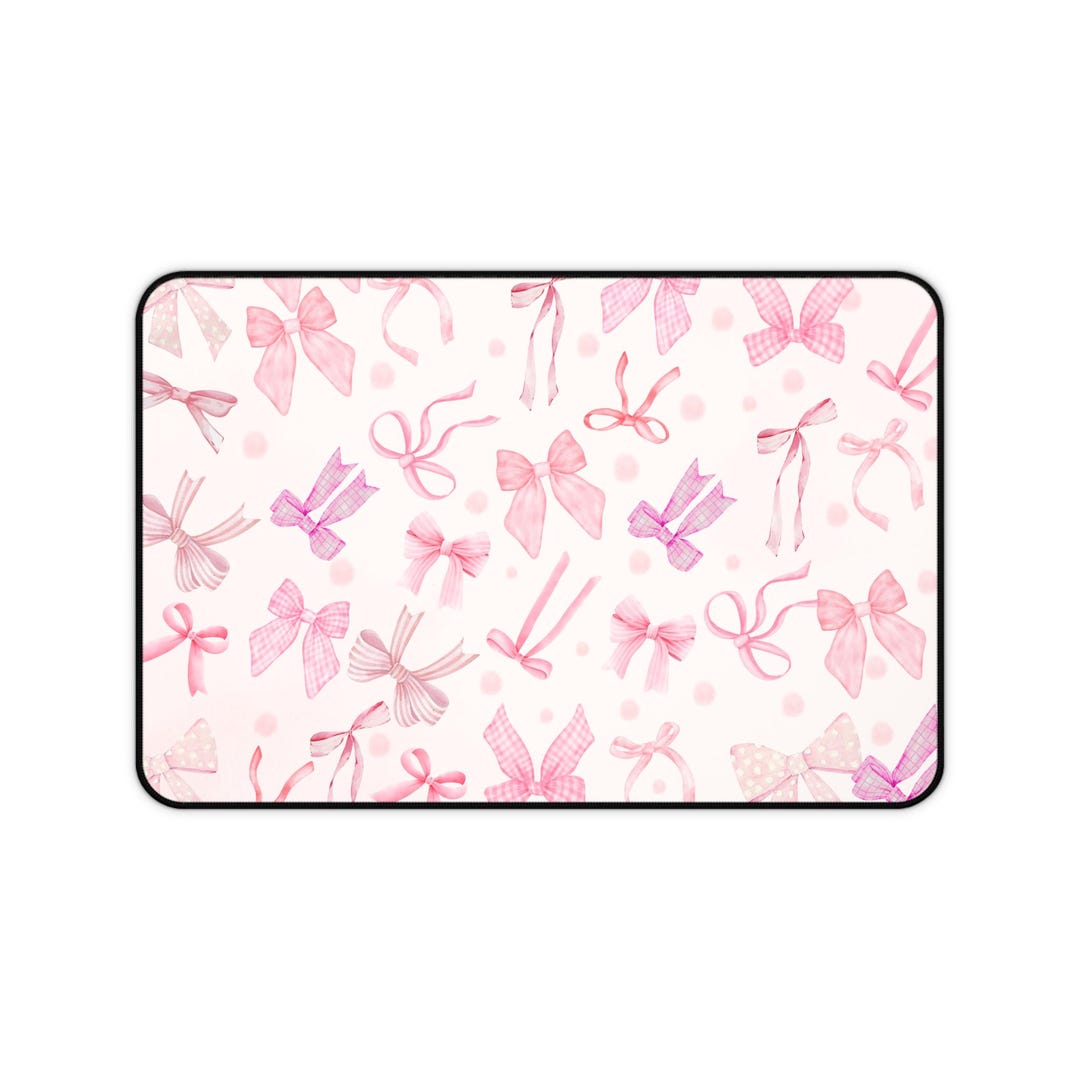 Desk Mat, Pink Bows With Cutie Eff Design - Cute Office Decor, Mouse ...