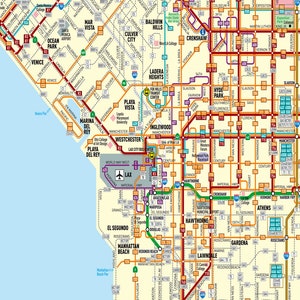 Los Angeles Metro Map Art Print – California Subway - Etsy