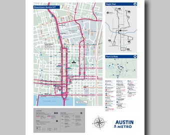Austin Bus Map - Etsy