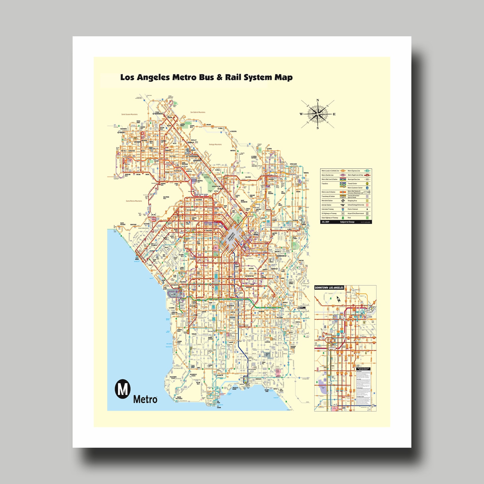 Los Angeles Metro Map Art Print – California Subway - Etsy