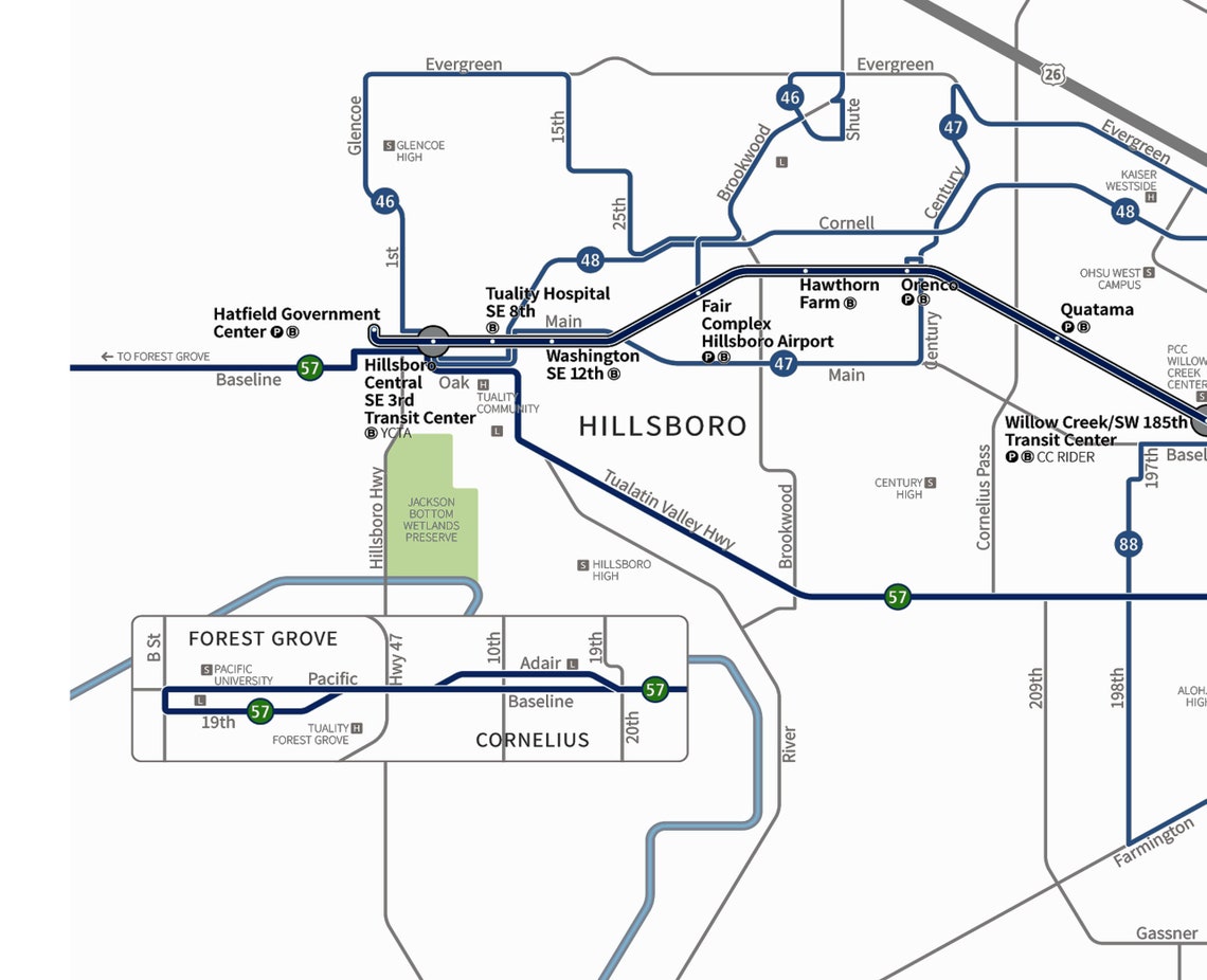 Portland - Oregon - Map - Metro Map - Print - Poster - MTA - Etsy