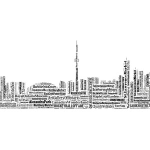 Toronto Canada Skyline Word Art Typography Print Poster | Etsy