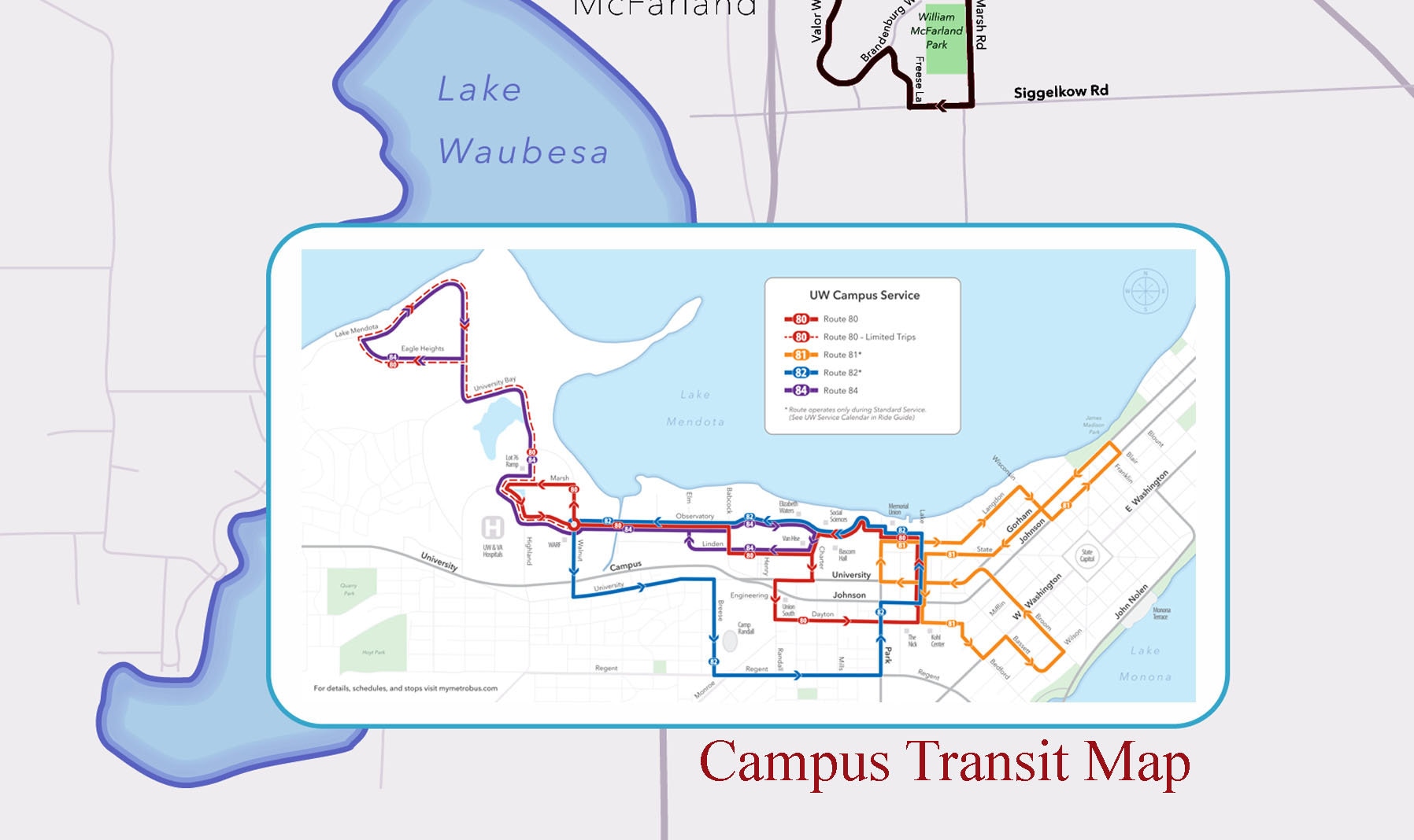 Madison - Wisconsin - Transit - Badgers - Map - Metro Map - Print ...
