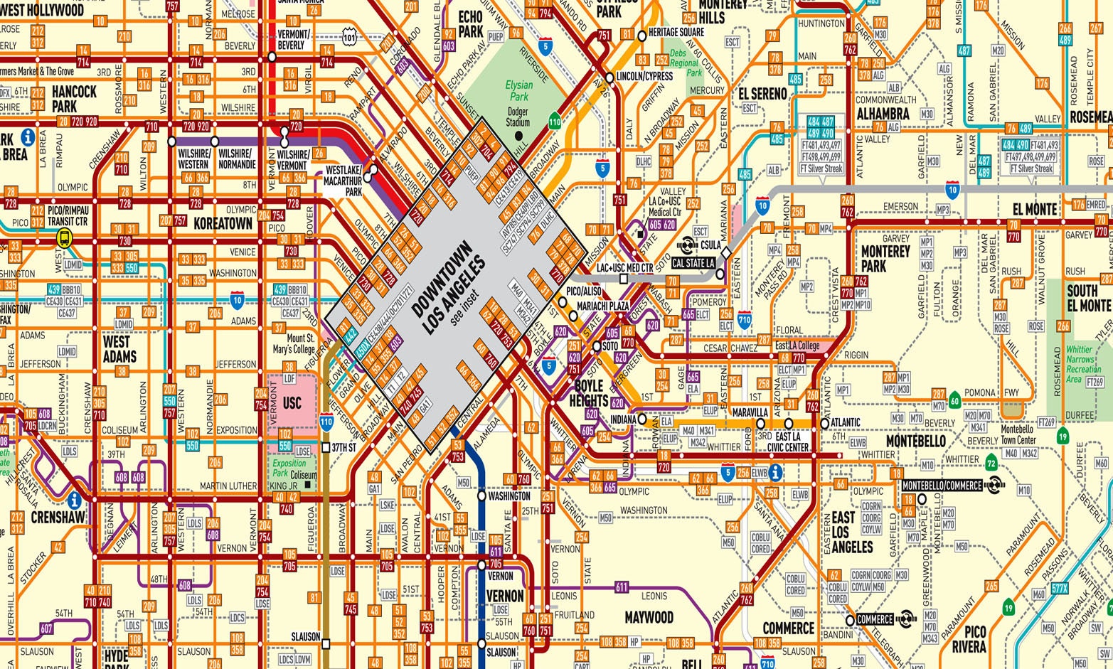 Los Angeles Metro Map Art Print – California Subway - Etsy