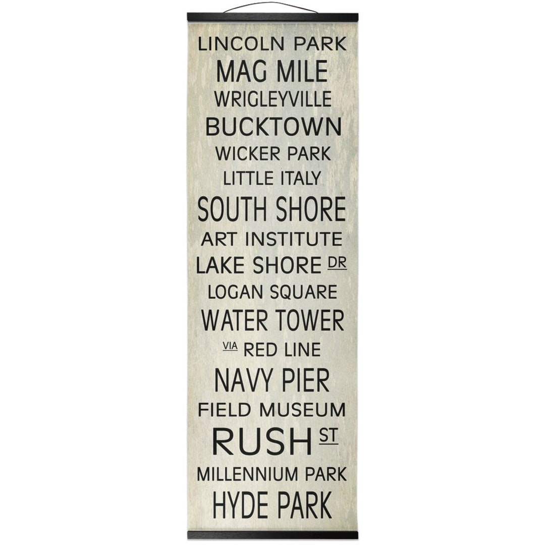 Chicago Bus Roll Hanging Canvas Print Ready to Hang - Etsy