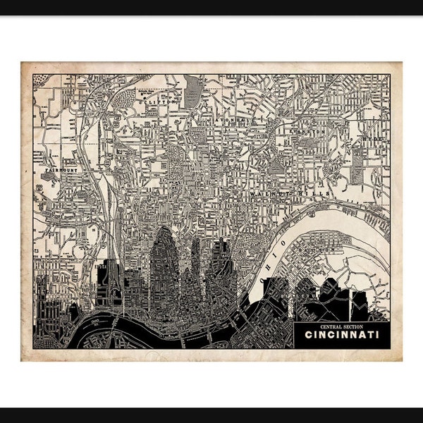 Cincinnati Skyline Print - Etsy