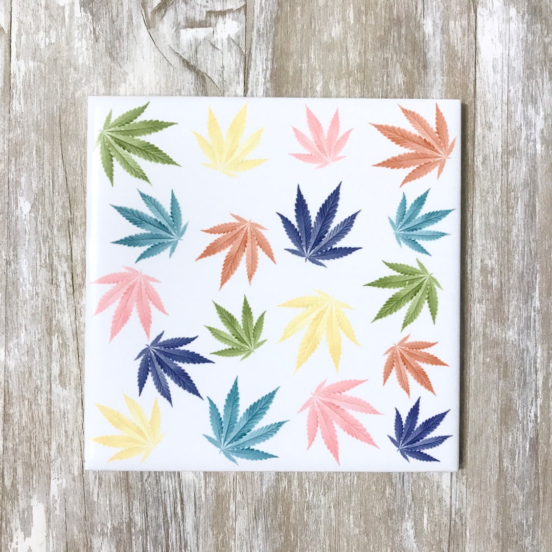 Stoner Gifts Stoner Coasters Large 6 & 8 Inch Tiles for Rolling Pothead ...
