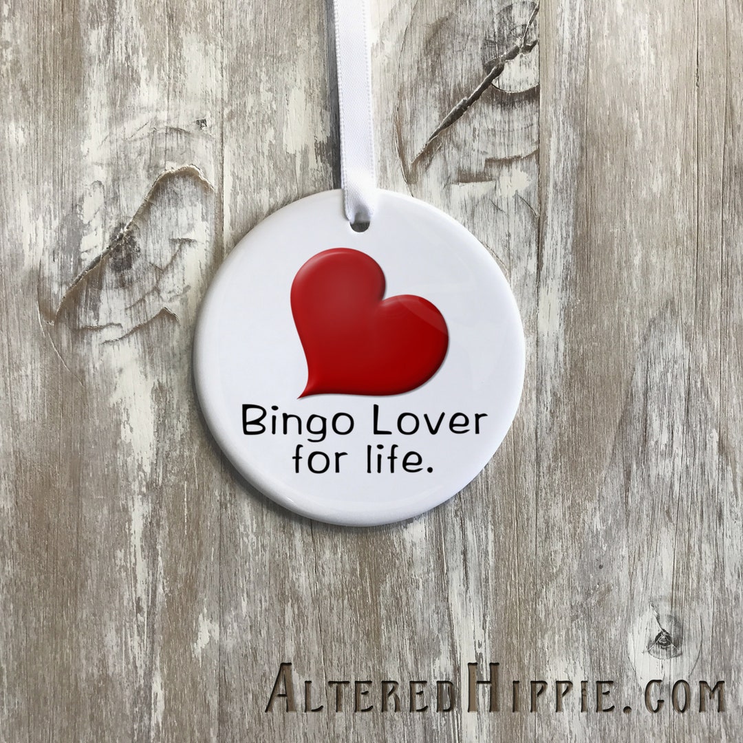 Bingo Lover Ceramic Christmas Ornament: Casino Game Gift Personalized ...