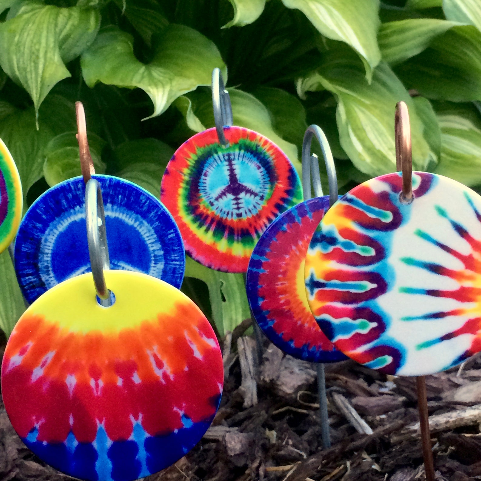 Hippie Christmas Tree Ornaments Blue Tie Dye Peace Sign - Etsy