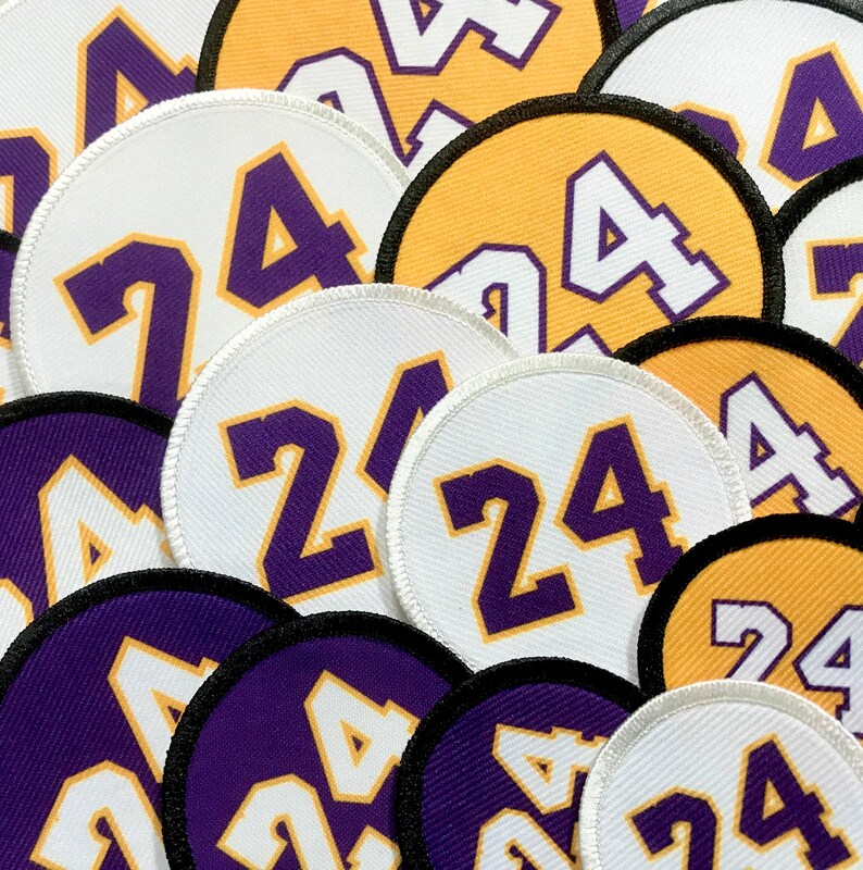 Basketball Jersey Number 24 Patch: Sew-on Sports Patch - Etsy