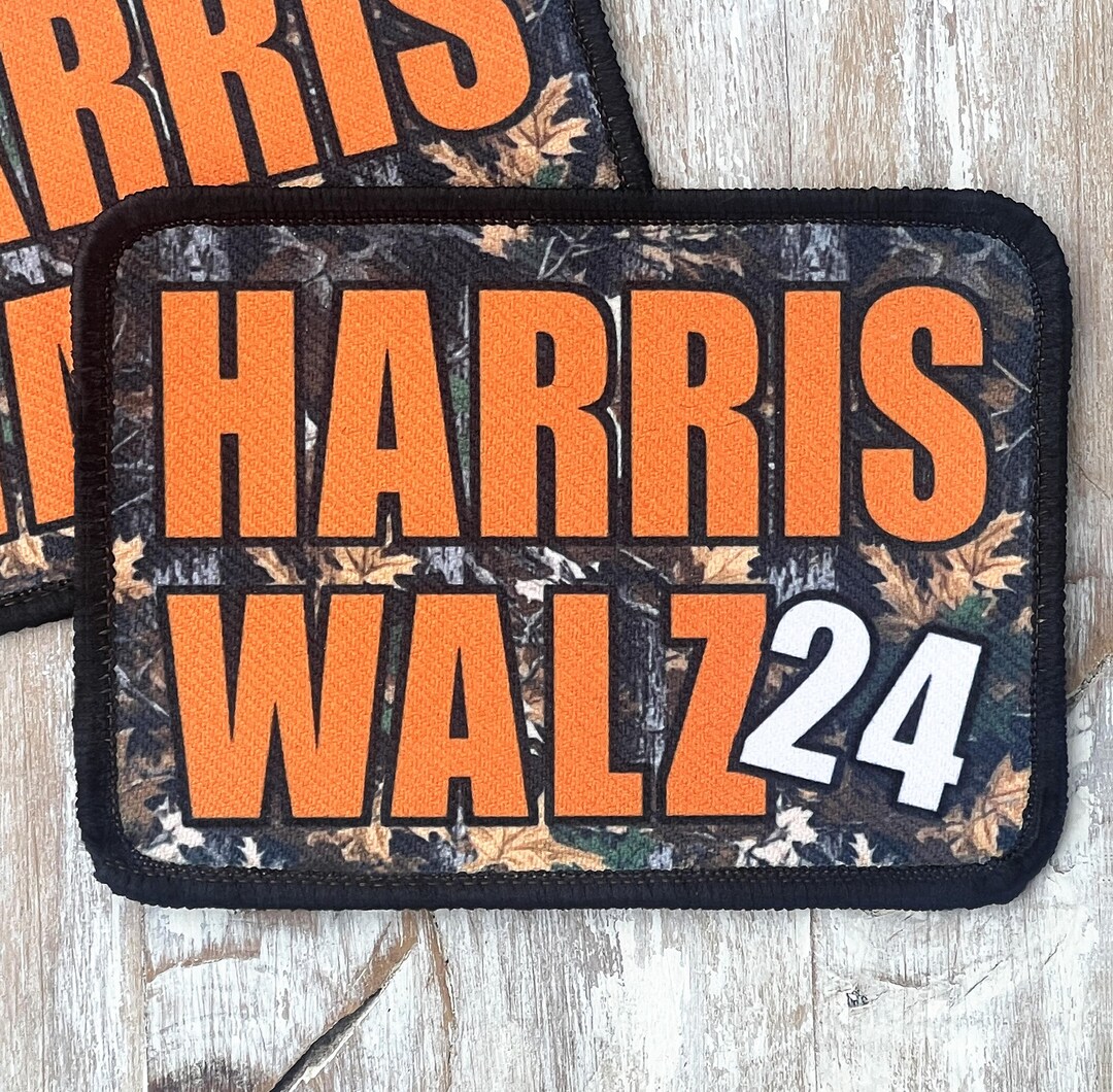 Harris Walz 2024 Camo Hat Patch | Kamala Hat Patches | VELCRO® Brand ...
