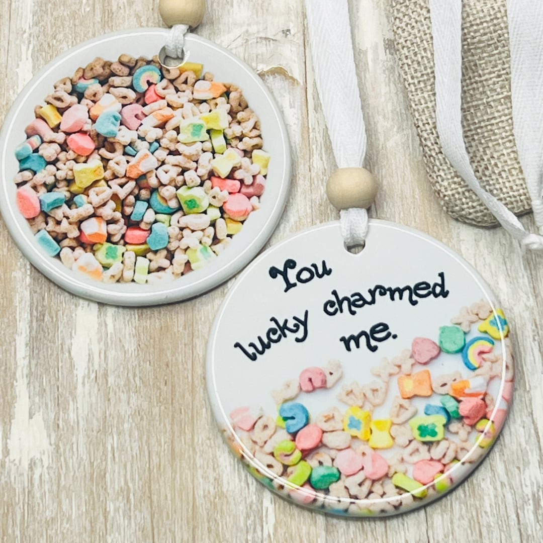 Lucky Charm Cereal Bowl Valentine Pun Ornament You Are My Lucky Charm ...