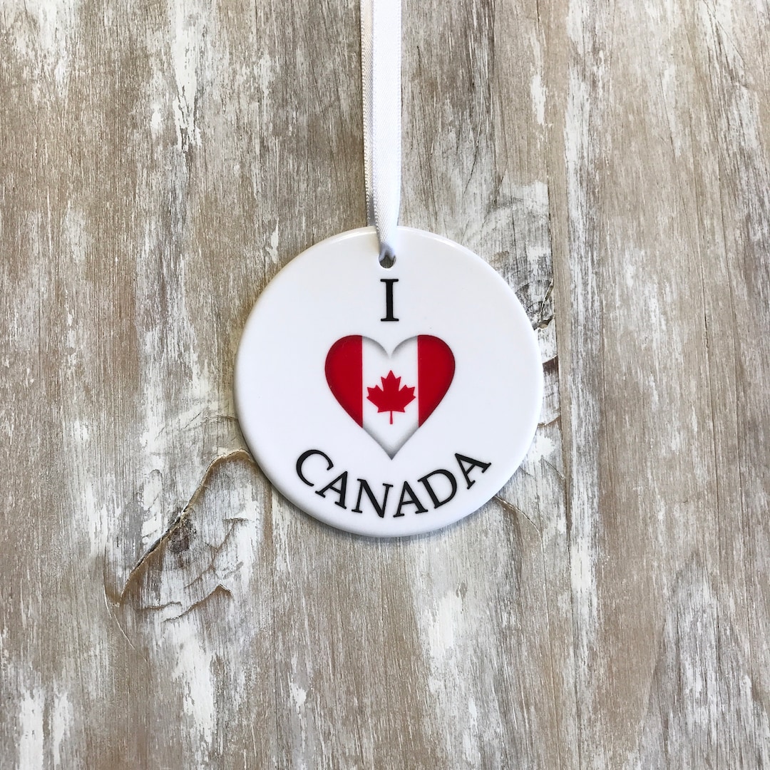 I Love Canada Ornament | Canadian Flag | Personalized Heart Ornament ...