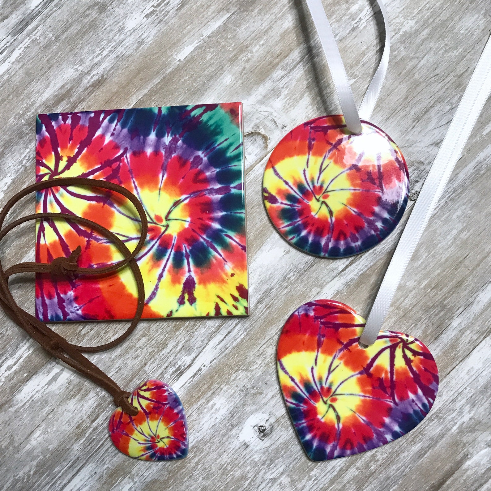 Peace Sign Tie Dye Hippy Dippy Ornament Custom Hippie - Etsy