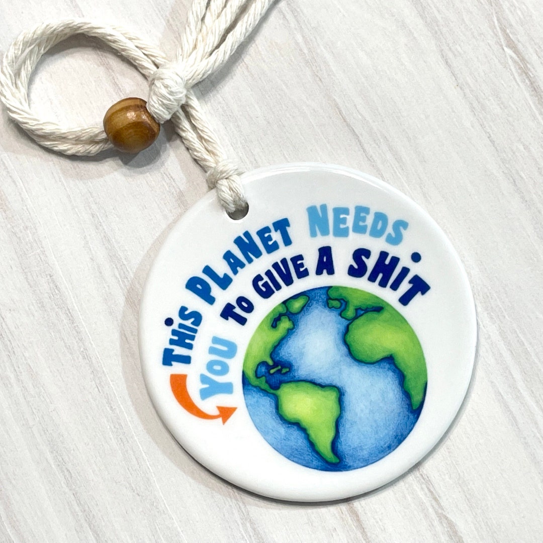 Earth Day Ceramic Ornament: Climate Change Activist Gift - Etsy