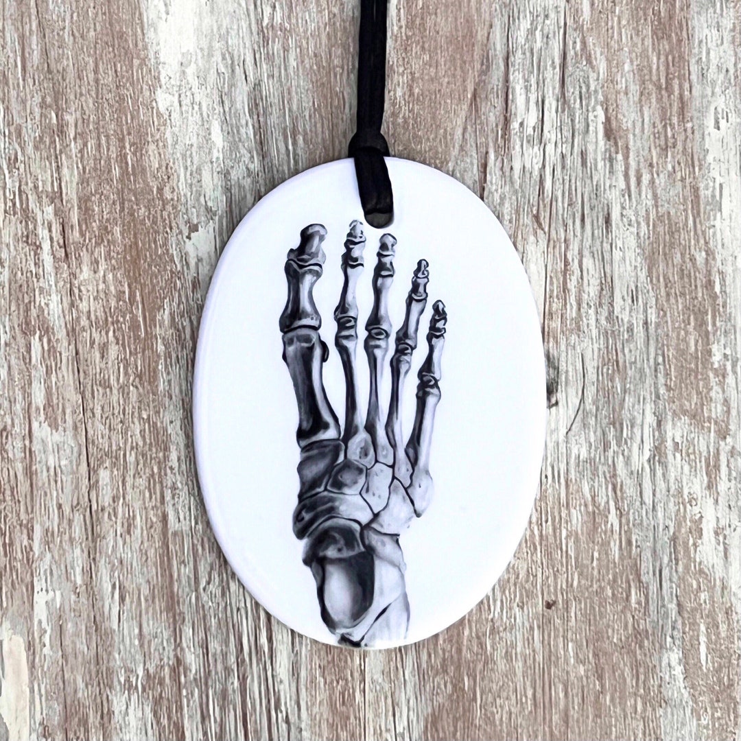 Foot Bones Ornament: Human Anatomy Art, Orthopedic Gift - Etsy