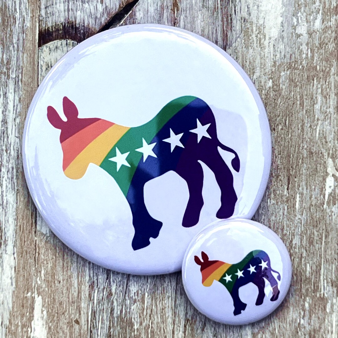 LGBTQ Pins Election 2024 Vote Button Pride Buttons Democrat Pins Anti ...