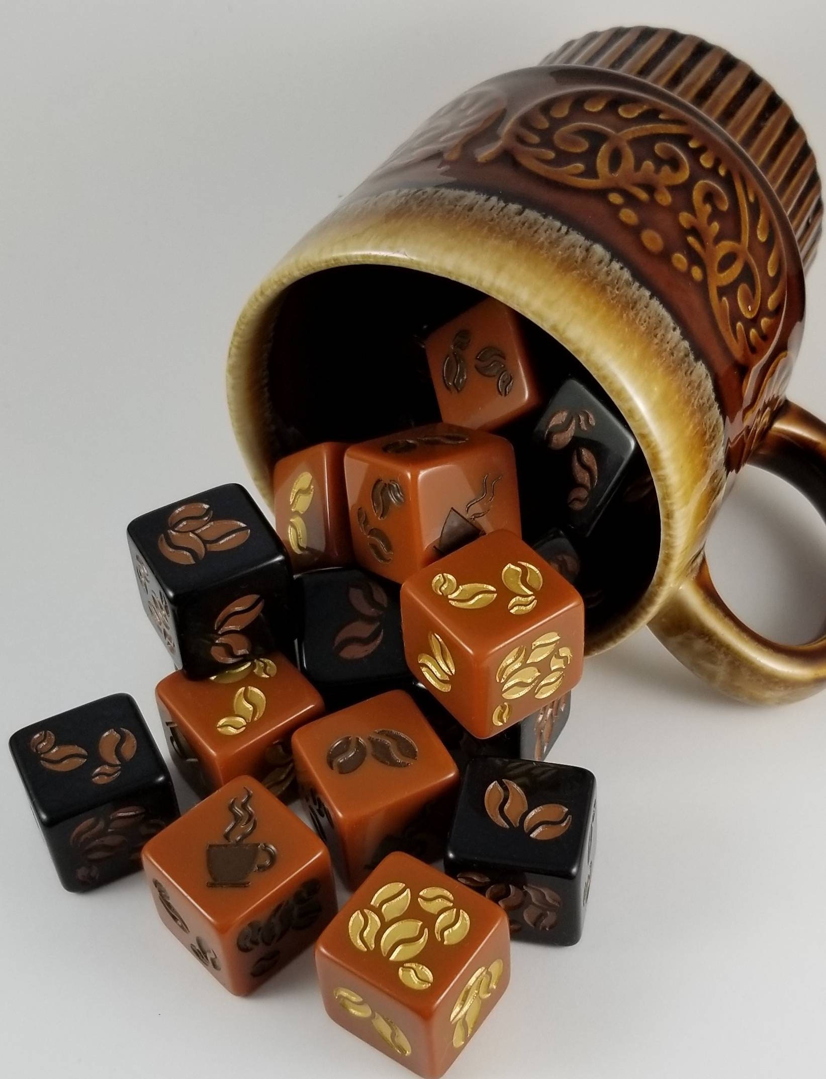Coffee Dice / Set of 2 / D6 Cup Caffine Coffee Bean | Etsy