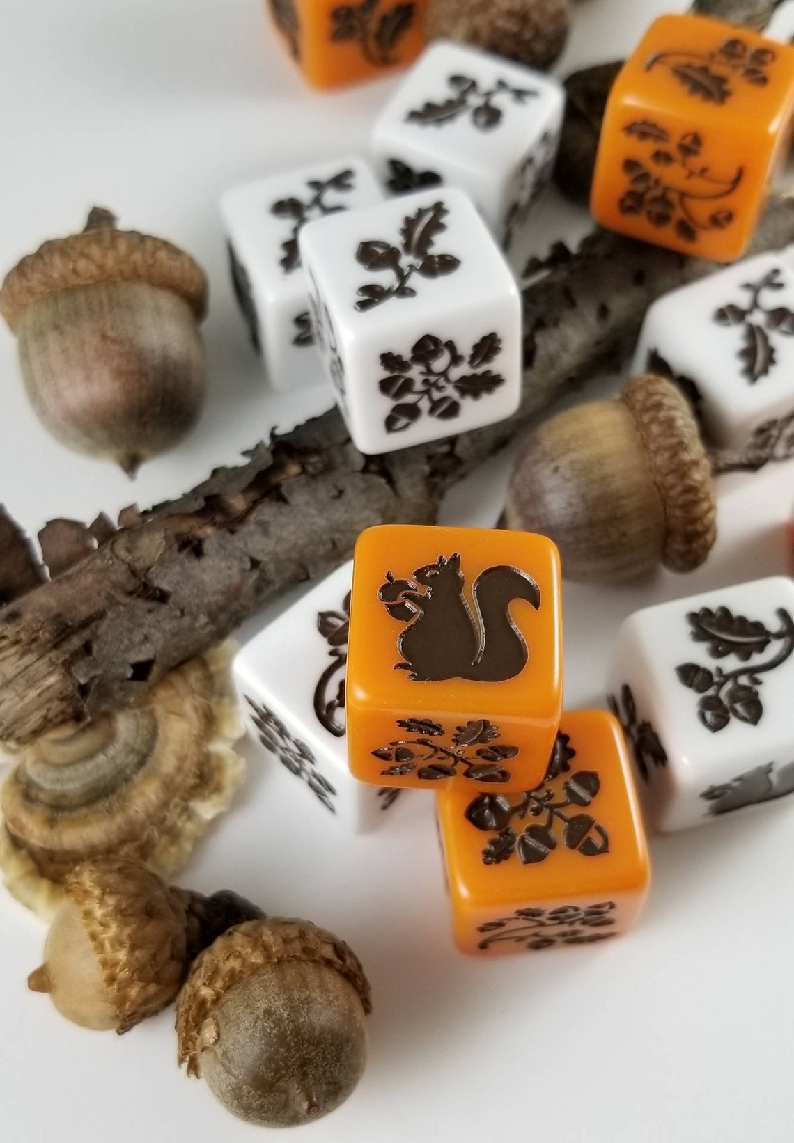 Acorn Dice / Set of 2 / D6 Squirrel Fall Autumn | Etsy