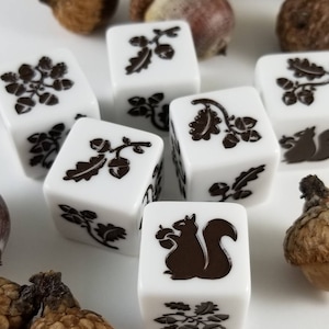 Acorn Dice / Set of 2 / D6 - Squirrel, Fall, Autumn - Etsy