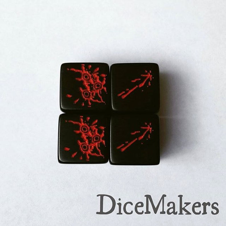 25 Custom Dice With Free Artwork Prep / All Six Sides / | Etsy