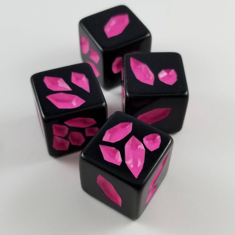 Crystal Dice / Set of 2 / D6 Gem Pagan Wiccan | Etsy