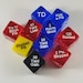 Custom Dice / One D6 /text on All Six Sides / Numbers and Letters Only ...