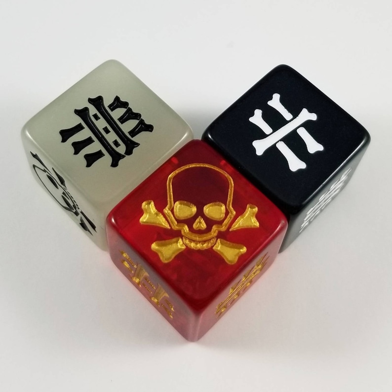 Bone Dice / Set of 2 / 19mm D6 - Bones, Pirate Dice - Etsy