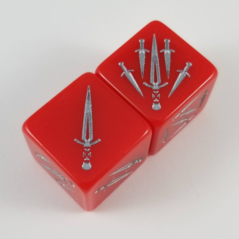 Dagger Dice / Set of 2 / D6 RPG Rogue Class - Etsy