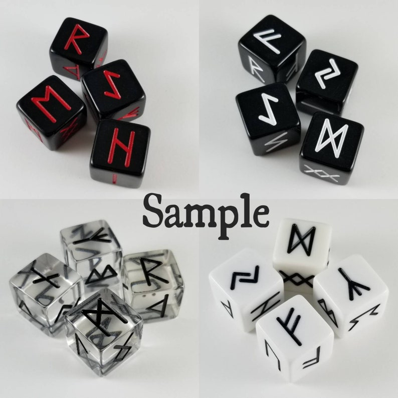 Custom Rune Set / Futhark Rune Dice / Divination - Etsy