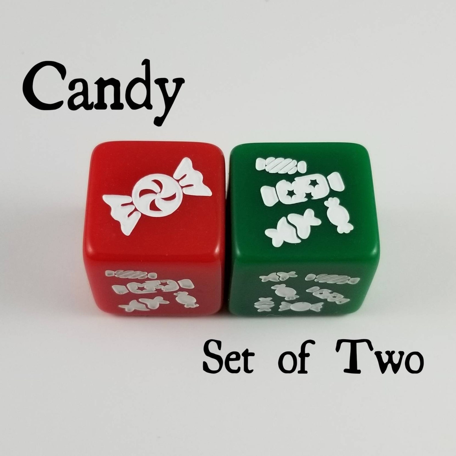 Candy Dice / Set of 2 / D6 Christmas Holiday - Etsy