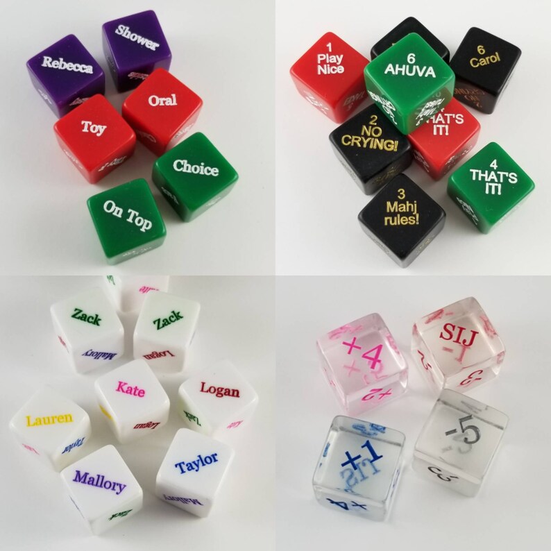 Custom Dice / One D6 /text on All Six Sides / Numbers and | Etsy