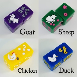 Animal Dice - Dice Sets of Two, Four or Six - Mix and Match - Etsy