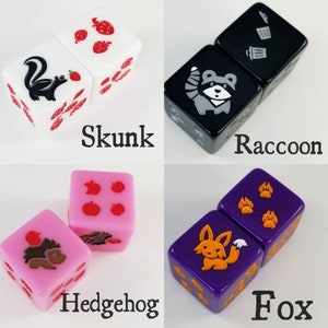 Animal Dice - Dice Sets of Two, Four or Six - Mix and Match - Etsy