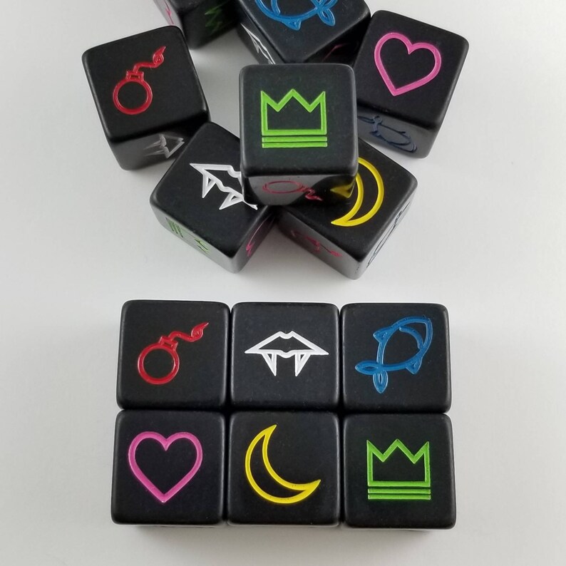 100 Custom Dice With Free Artwork Prep / Carved D6 / | Etsy