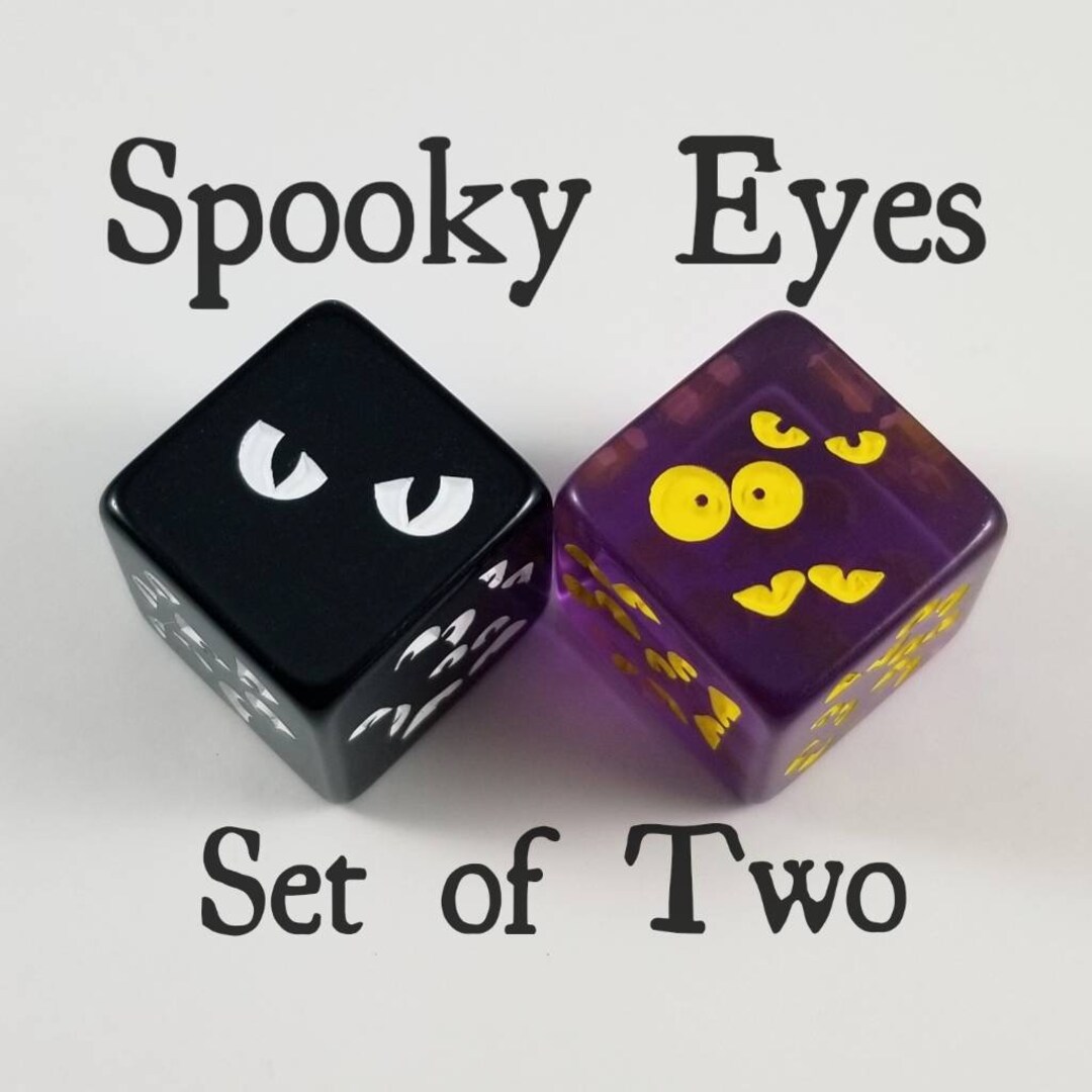 Spooky Eyes Dice / Set of 2 / 19mm D6 - Halloween Dice - Etsy