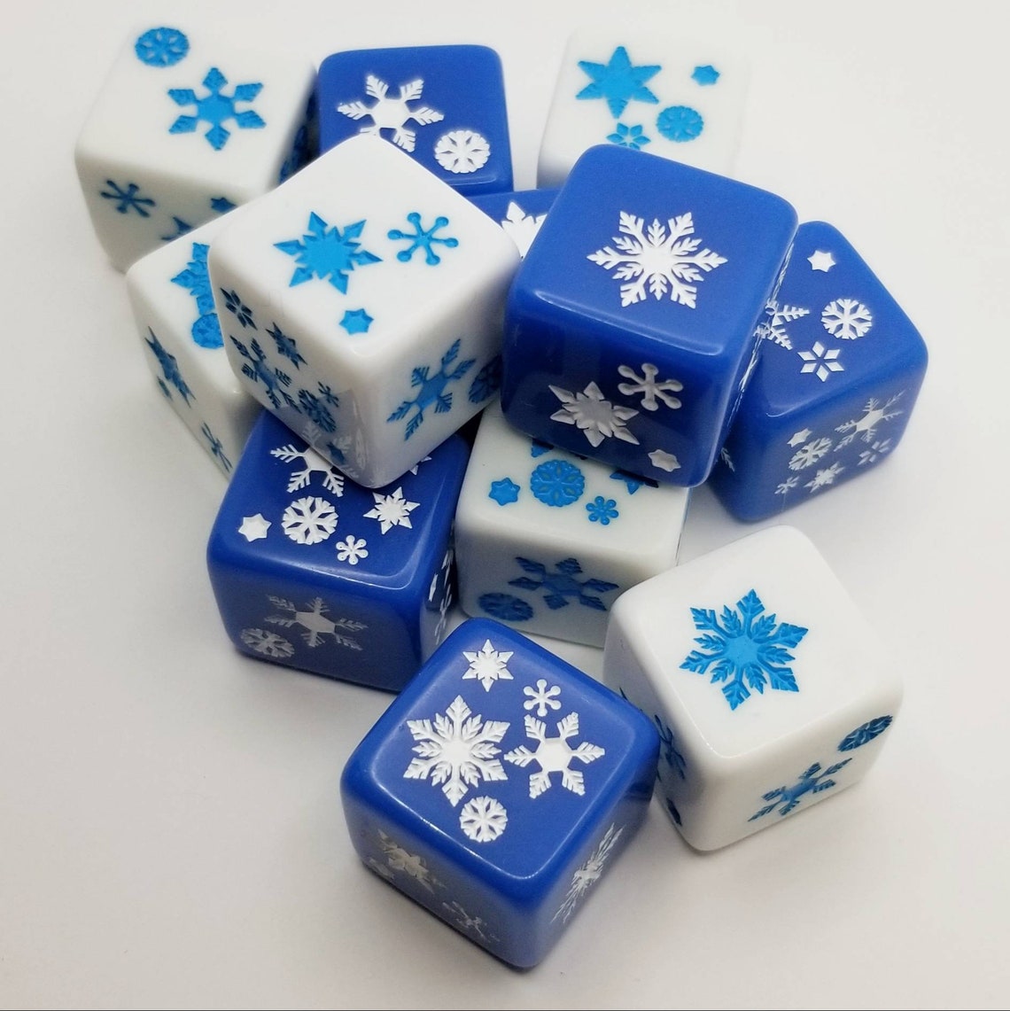 Snowflake Dice / Winter Dice / Set of 2 / D6 | Etsy