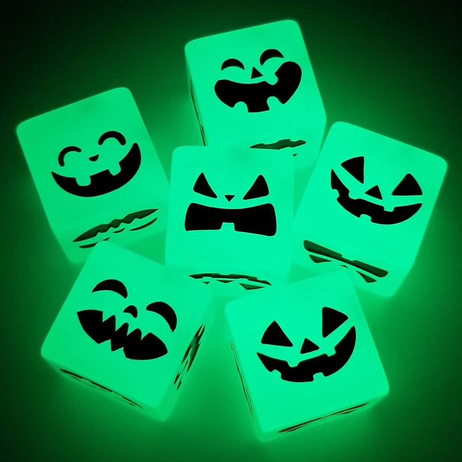 Pumpkin Dice / Set of 2 / D6 - Halloween Dice, Spooky, Fall, Jack-o ...