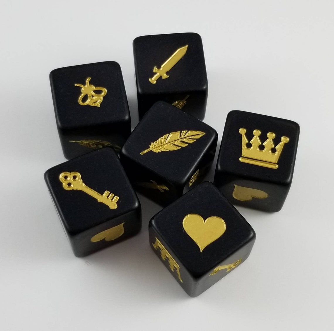 25 Custom Dice With Free Artwork Prep / All Six Sides / | Etsy