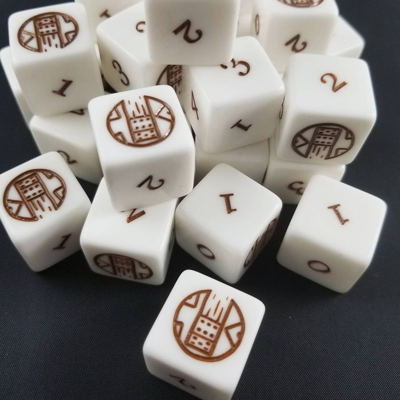 50 Custom Dice With Free Artwork Prep / Carved D6 / Boardgames | Etsy
