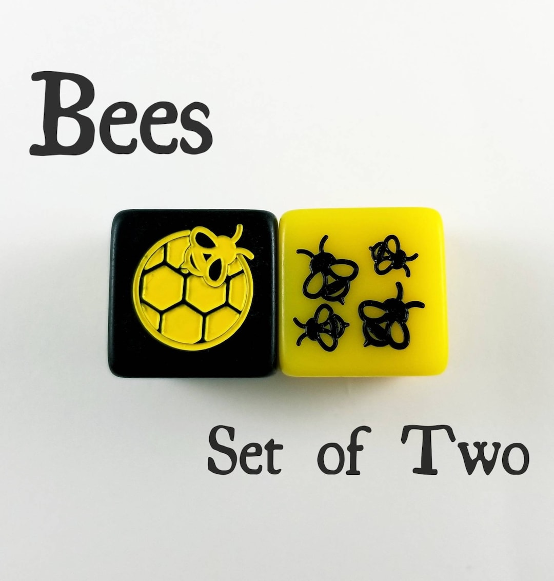 Bee Dice / Set of 2 / D6 - Bug, Insect, Honey - Etsy