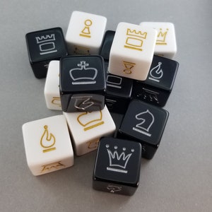 Chess Dice / Set of 2 / D6 - Chess Board Pieces - Etsy Canada