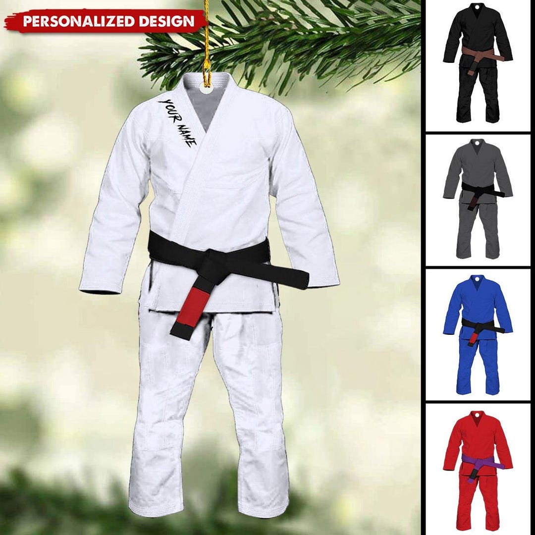 Custom Jiu Jitsu Uniform Ornament,personalized BJJ Ornament,custom Belt ...