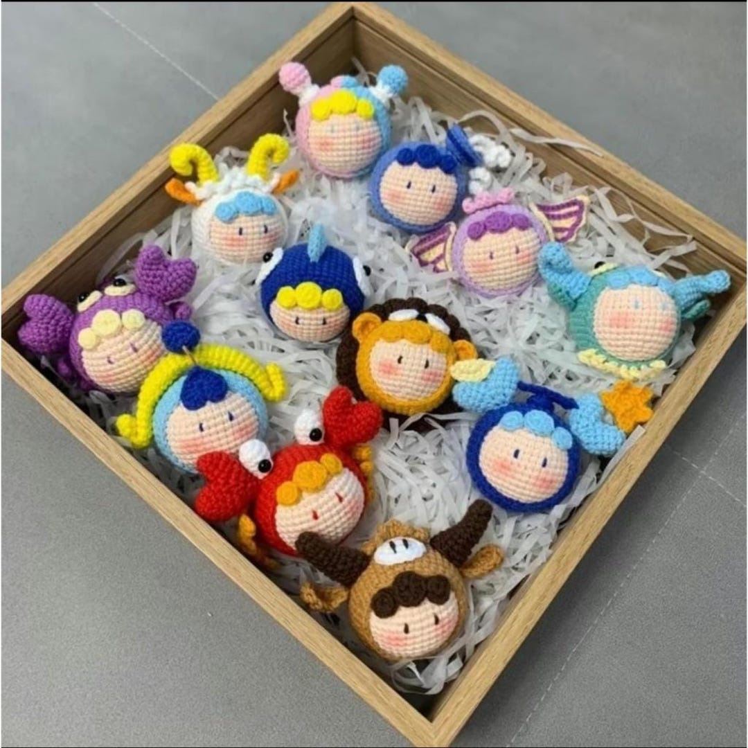 Zodiac Signs Amigurumi Crochet Pattern Bundle – 12 Easy Horoscope ...